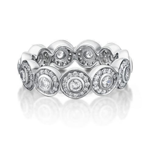 Fancy Bezel Set All-Rounder Band in 10ct White Gold – Secrets Shhh